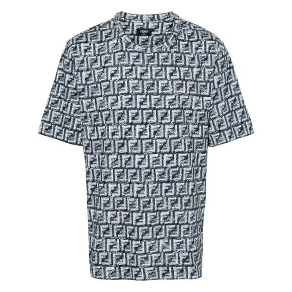 Fendi | Shirts | Fendi Fringed Effect Ff Print Oversized Tshirt | Poshmark